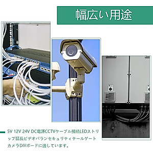 WMYCONGCONG 40 PCS 2.1x5.5mm Male Female DC Power Adapter Connector Camera Video BNC Male Female Balun Connector for Coax Cat5 CCTV