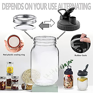UineHiot Cold Brew Mason Jar Iced Coffee Maker, Durable Glass, Double stainless Steel Filter, Flip Cap Standard Lid - Premium Iced Coffee Maker, Cold Brew Pitcher & Tea Infuser 32 oz