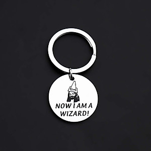 Lywjyb Birdgot What We Do in The Shadows Nandor Gift What We Do in The Shadows Inspired Gift Now I Am A Wizard Keychain (Nandor wizard ky)