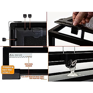 Carolina Custom Cages Terrarium, Giant Deep Extra-Tall 72Lx24Wx36H; Easy Assembly