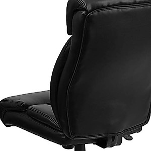 Flash Furniture HERCULES Series Big & Tall 400 lb. Rated Black LeatherSoft Executive Ergonomic Office Chair with Full Headrest