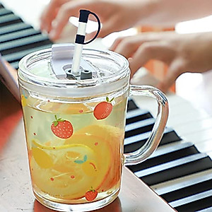 JpGdn 24pcs/pack 10mm Silicone Straw Tips Covers Cap Topper Black for 9-10mm Big large Wide Reusable or Stainless steel Straw or Stanley Cups Food Grade Dust-Proof Straw Plugs Home Kitchen Accessories