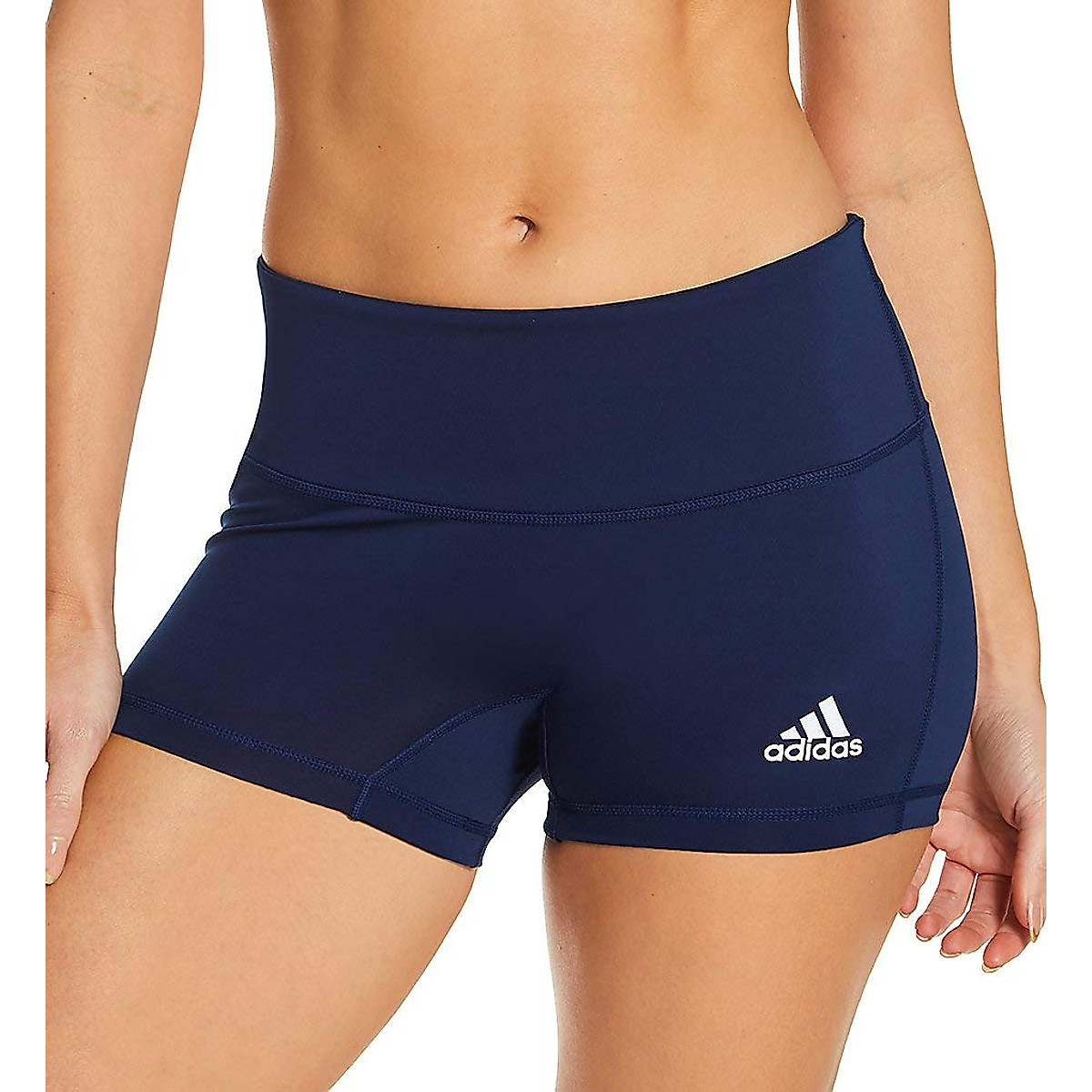 adidas Women's 4 Inch Shorts, Team Navy Blue/White, Small