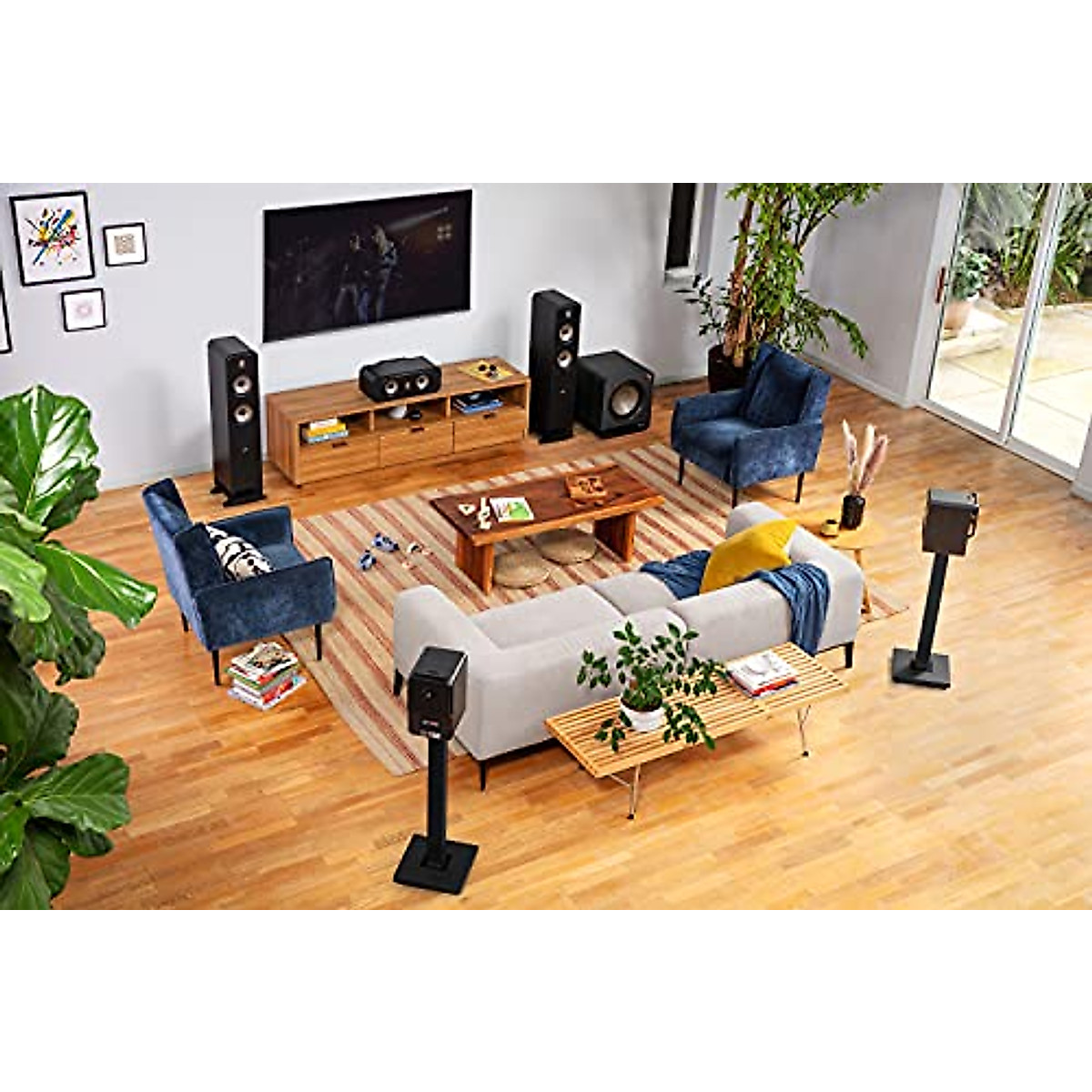 Polk Signature Elite ES55 Tower Speaker - Hi-Res Audio Certified, Dolby Atmos & DTS:X Compatible, 1" Tweeter & (2) 6.5" Woofers, Polk Power Port Technology for Effortless Bass, Stunning Black