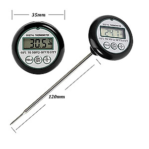 Digital Cooking Meat Thermometer 4.7 inch Long Probe Food Thermometer for BBQ, Grilling, Milk, Coffee Deep Frying, Instant Read Kitchen Thermometer