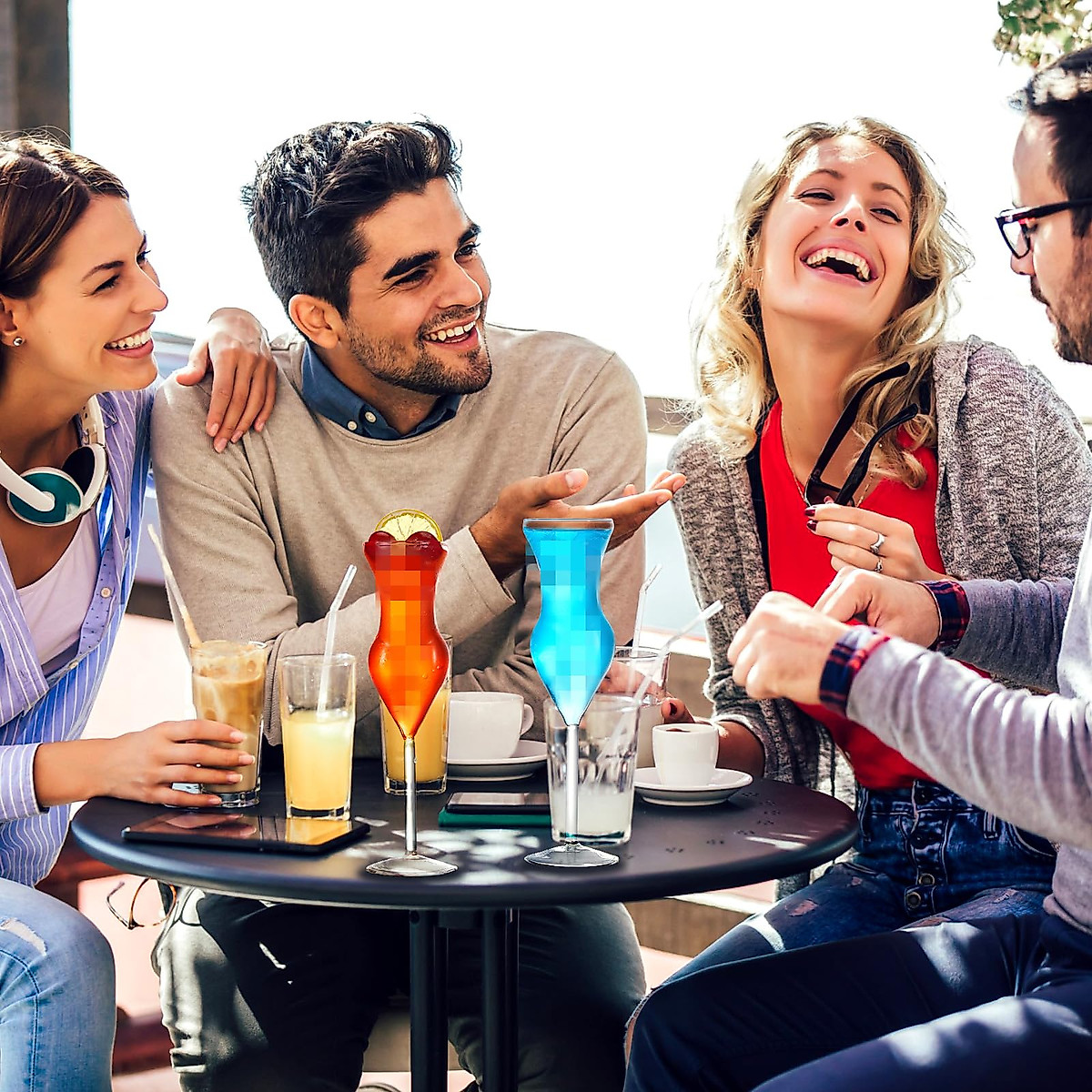 Suclain 8 Pcs Funny Wine Glasses Fancy Shaped Wine Glass Cute Cocktail Glasses Cool Drinking Glasses Cup Creative Goblet Glassware for Party Champagne Housewarming Bar Celebration Gift