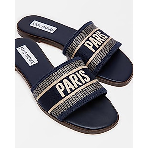 Steve Madden Women's Knox Sandal, Navy Multi, 9