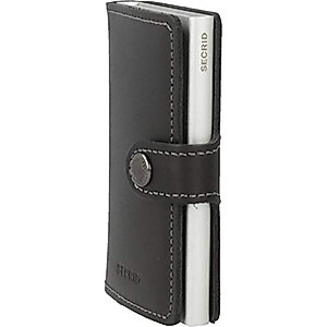 Secrid mini wallet genuine black leather with RFID protection / with one click all cards slide out gradually