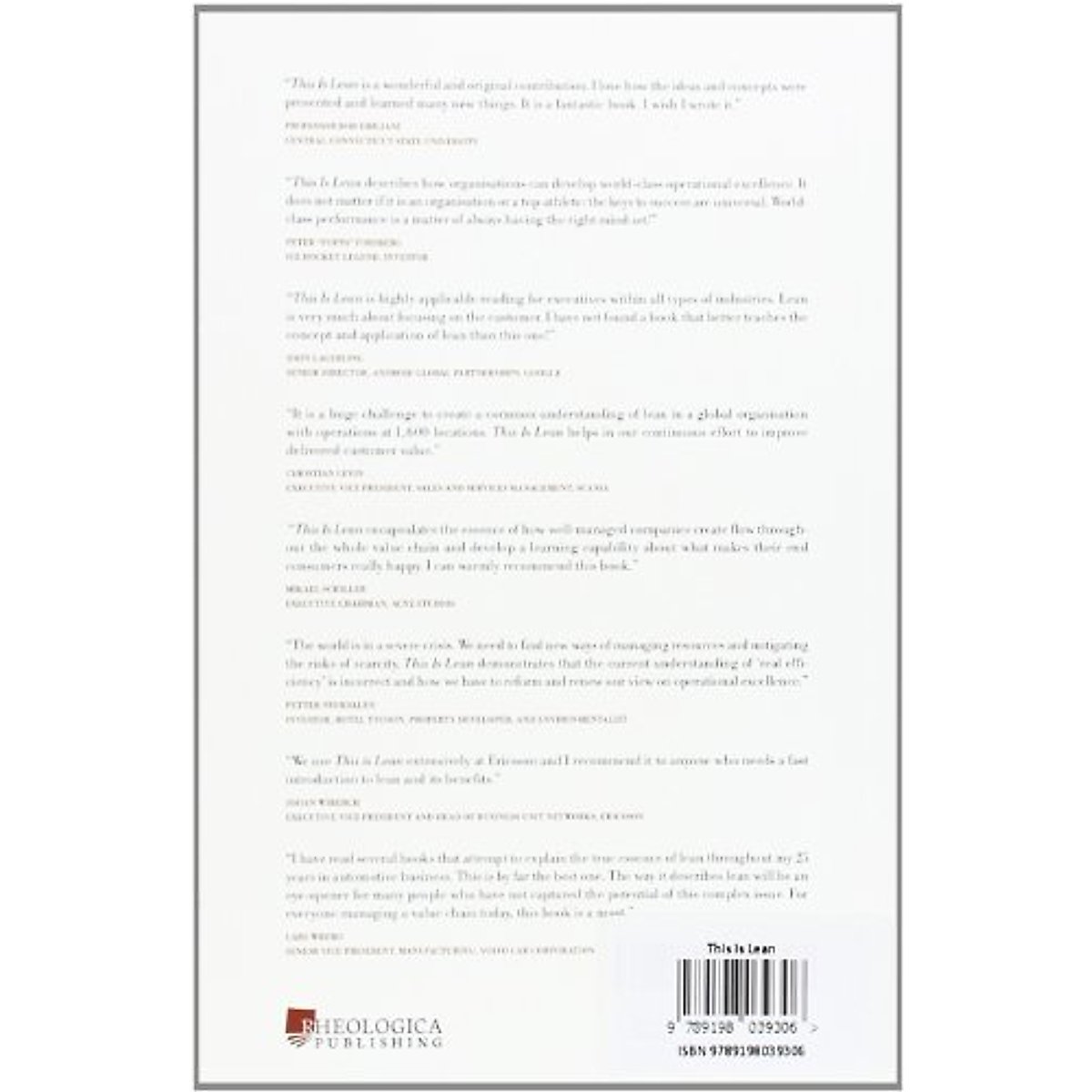 This is Lean: Resolving the Efficiency Paradox by Modig, Niklas, Ahlstrom, Par (2012) Paperback