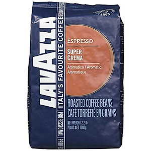 Lavazza Italian "Super Crema" Espresso Whole Bean Value Pack (3 x 2.2 lb bags)