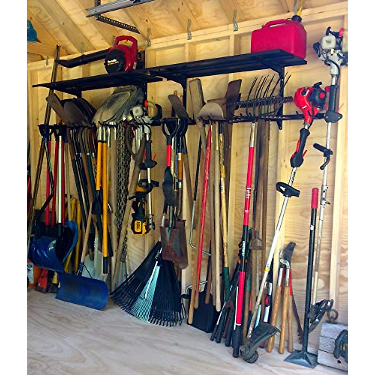 StoreYourBoard Tool Pro Essential Garage Rack, Equipment Organizer, Wall Mount Hanger With Overhead Shelf