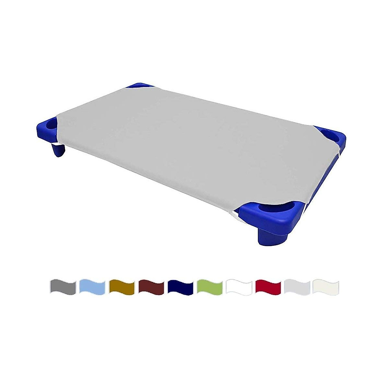 Daycare Sheets- Pre-School Cot Sheet, Children's Naptime Mat Sheet, White Breathable Soft 22 X 54 inch Pack of 6- Cot Fitted Sheet for Boys and Girls Standard Daycare Cot Sheets