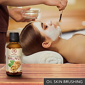 AROMATIKA Walnut Oil 1.7 Fl Oz (50ml) - Juglans Regia Seed Oil - USA - 100% Pure & Natural - Intensive for Face Care - Body - Hair - Skin - Nails - Hands - Good w/Essential Oil