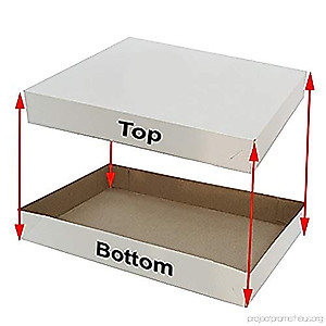 ALEF 14" x 9.5" x 2" White Shirt Gift Wrap Boxes with Lids (10-Pack)