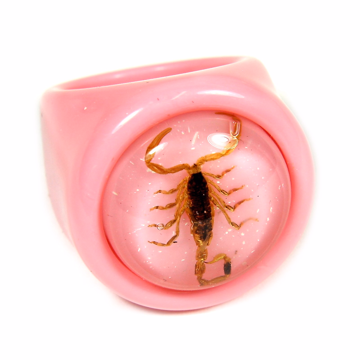 REALBUG Golden Scorpion Pink Ring Size 6