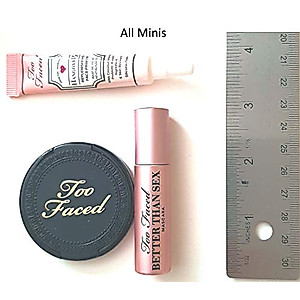 Too Faced Award Winning Minis Makeup Set of 3 Minis: Hangover Face Primer, Better Than Sex Mascara and Chocolate Bronzer