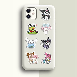 100Pcs Cute Stickers Pack Hello Kitty Stickers MyMelody&Kuromi Stickers Cinnamoroll Pompompurin Keroppi Pochaco Stickers Decals Assorteds Kawaii Sticker Gifts for Kids Teens Girls Adults