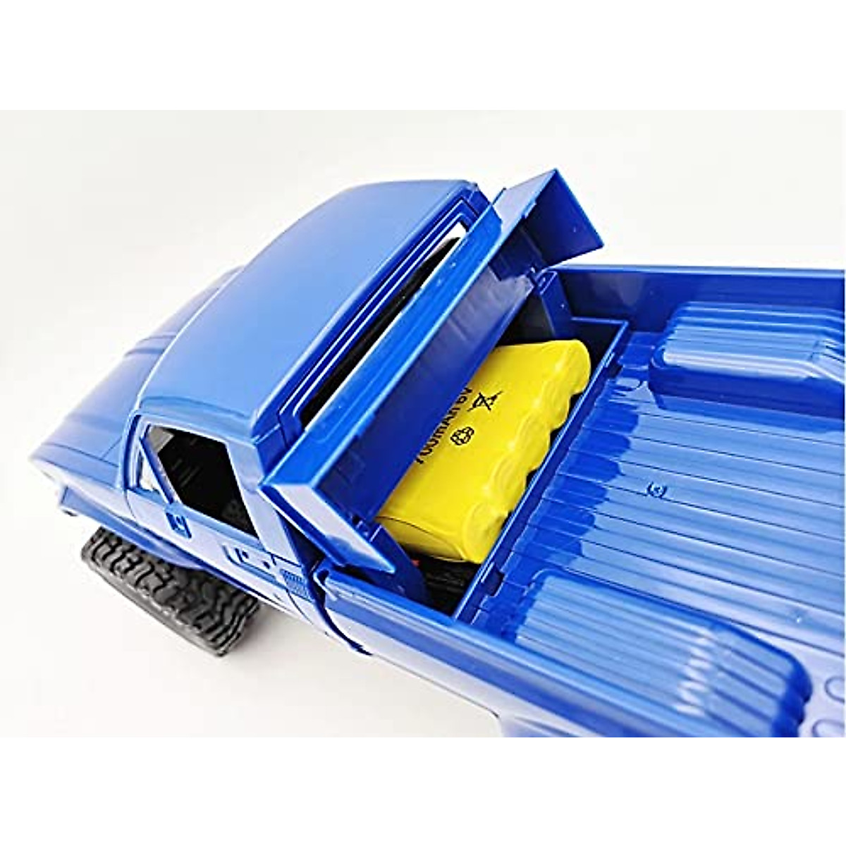 FMTStore WPL C24 1/16 2.4GHz 4WD RC Car Crawler Headlight Remote Control Crawler Off-Road Pick-up Truck RTR Toy Boy, Girl and Adult (Blue)