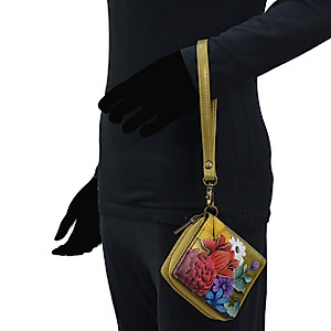 Anuschka Women’s Original Hand-Painted Leather RFID Zip Organizer Wallet