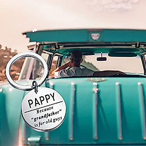 Lywjyb Birdgot Best Pappy Ever Gift Grandpa Gift from Grandson Granddaughter Grandpa Keychain Pappy Gift (PAPPY ky)