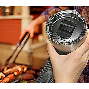 20 OZ Replacement Lid, 4 Pack 20OZ Tumbler Lid for Stainless Steel Tumbler Travel Mug Lids with Magnetic Slider Top Replacement Compatible with Yeti Rambler, Ozark Trail and More