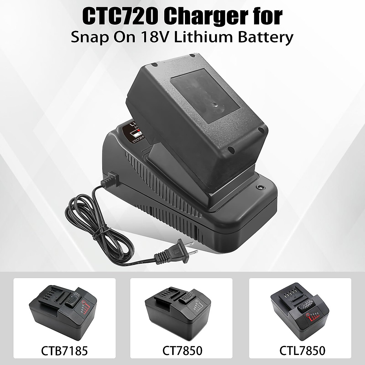 Charger CTC720 Replace for Snap On CTB8185 CT7850 CDR7850H CTL7850 CTB7185 CTB81
