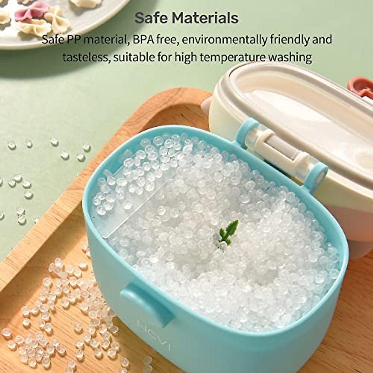 NCVI Baby Formula Dispenser with Scoop and Leveller Portable Storage Formula Containers for Travel, Non-Spill Smart Baby Milk Powder Formula Dispenser for Fruits, Snacks and Nuts (Green)