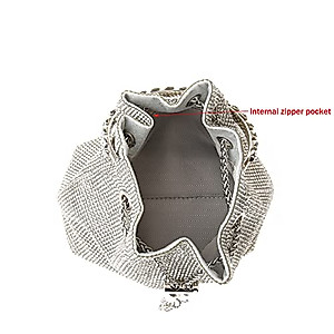 COAIMANEY Women Sparkly Rhinestone Glitter Evening Bag, Shoulder Bags Crossbody Bag Purses for Wedding Prom Party Club