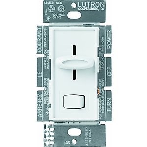 Lutron Skylark Preset Dimmer, 1000-Watt Incandescent, Single-Pole, S-10P-WH, White