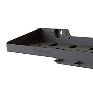Suncast 25" x 8" x 5.5" Resin Shelf Accessory with Storage Hooks and EZ Bolt Assembly for Select Outdoor Shed Models, Black (2-Pack)