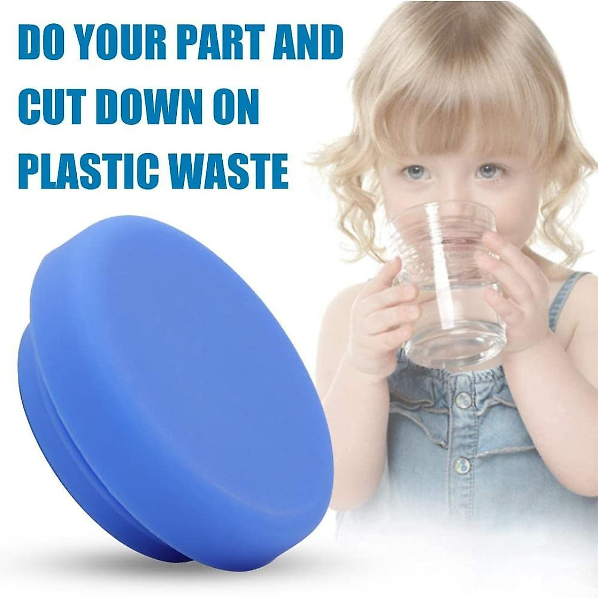 5 Gallon Water Jug Cap | Reusable Replacement No Spill Lids For Water Jug 5 Gallon Plastic Bottles Caps | Silicone Non-Spilling Replacement Cap Fits 5 Gallon Water Bottles | 55mm Bottles | Pack of 3