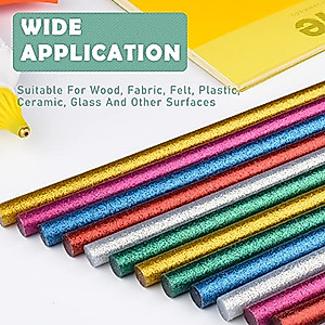 20pcs 11mmx100mm Glitter Blue Glue Sticks for Glue Gun,Hot Glue Gun Refill Sticks for Handmade Craft DIY Project