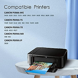 243 244 XL Ink Cartridge Combo Pack Compatible for Canon 243 244 XL Ink Cartridge Replacement for Canon PIXMA TS3120 TS3122 MX492 MG2525 MG2522 TR4520 Printers (1Black 1Tri-Color, 2PK)