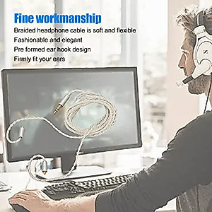 ASHATA Upgrade Earphone Cable for AUDIOSENSE, for WESTONE W Series W10 W20 W30 W40, ES Series ES10 ES20 ES30 ES50 ES60, MMCX to 3.5mm Replacement Earphone Cable