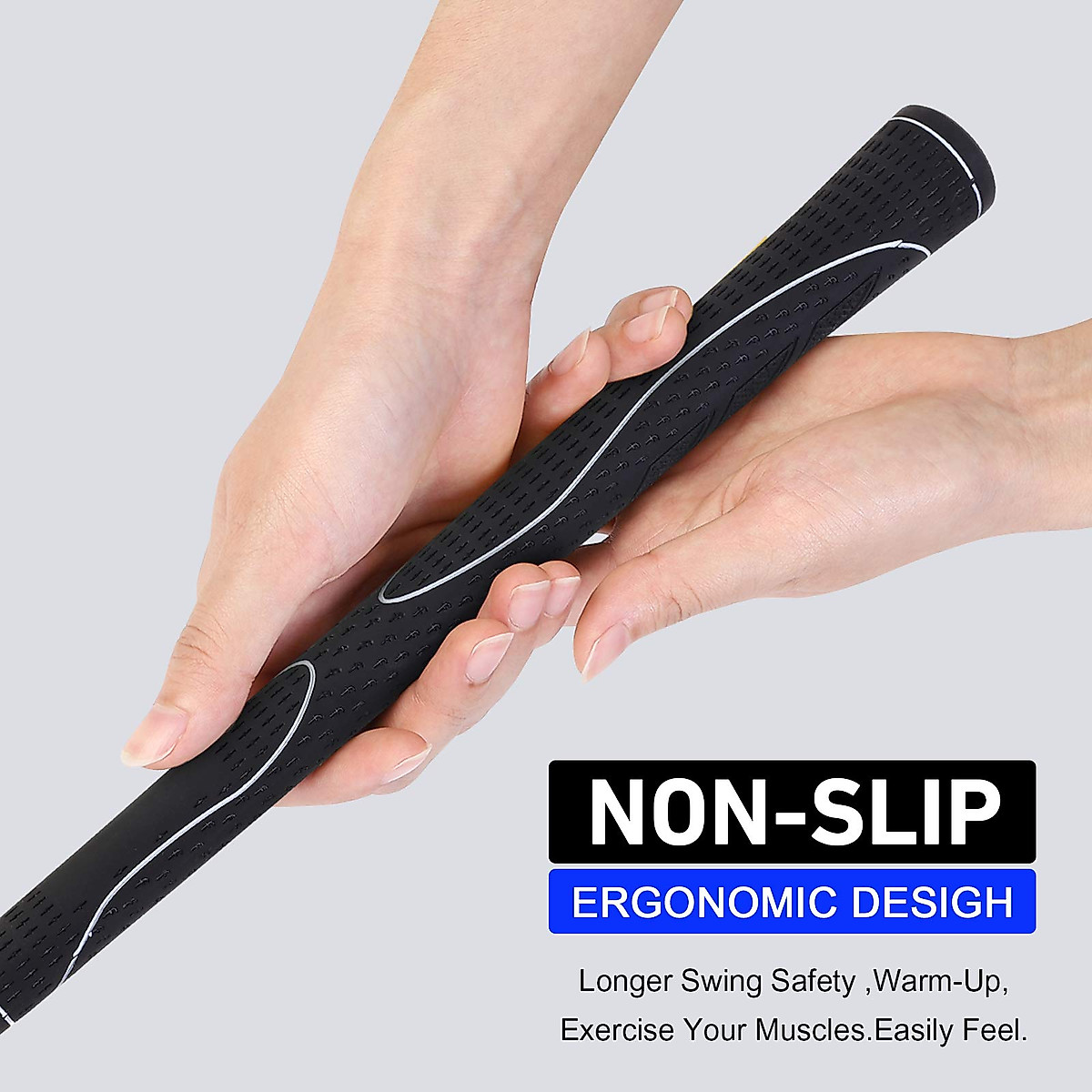 Balight Golf Swing Trainer Aid and Correction for Strength Grip Tempo & Flexibility Training Suit for Indoor Practice Chipping Hitting Golf Accessories (40 Inches, Black)