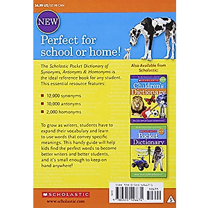 Scholastic Pocket Dictionary of Synonyms, Antonyms, Homonyms