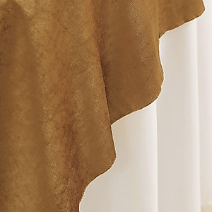 Tableclothsfactory 72"x 72" Gold Premium Velvet Square Table Overlay Square Tablecloth Cover for Wedding Party Event Banquet