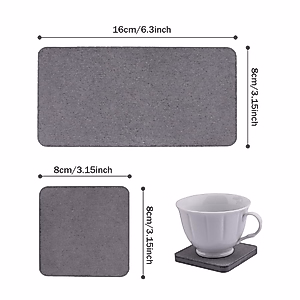 Set of 5 Water Absorbent Diatomite Coasters, Diatomaceous Earth Kitchen Soap Dish, Water Absorbing Stone for Hand Soaps & Cups & Drinks Bottles & Plants and Cosmetic Bottles