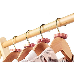 Valued 50 Pk Cedar Blocks for Clothes Storage, Closet Freshener for Clothes Hangers Wardrobe Closet – Cedar Hangers - Cedar Flower Heart Shape Rings