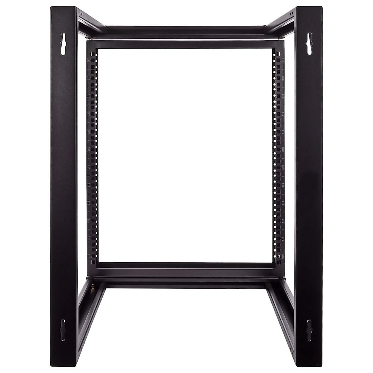 NavePoint 12U Server Rack with Swing Gate - 12U Wall Mount Rack for 19 Inch IT Equipment Open Frame Rack – Network Rack Wall Mount for AV & Server Equipment 18” Deep 12U Rack, Black
