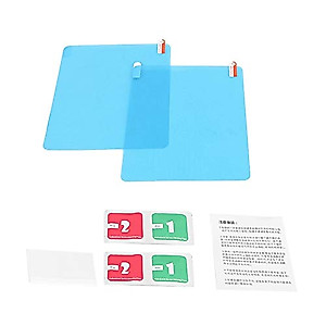 KIMISS Protective Film, 2pcs Rainproof Waterproof Car Rearview Mirror Sticker Anti-fog Protective Film Rain Shield Oval