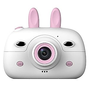 SOLUSTRE Girl Toys Rabbit Shaped Kid Camera 1080P Children Digital Camera 2.4 inch Screen Dual Lens Video Recorder Gift for Kids Kids Toys