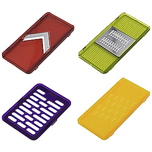 KUHN RIKON Mandolin & Grater Box-Mandoline and Grater, 28 x 28 x 1 cm, Transparent