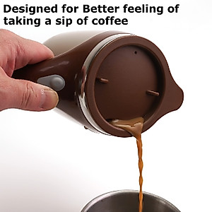 Self Stirring Coffee Mug, Self Mixing Coffee Mug,14Oz Stainless Steel Insulated Reusable Coffee Cup, Spinning Home Office Travel Mixer Cup Best Cute Christmas Birthday Gift (New Coffee)