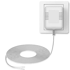 MEROM 24V 500mA 26ft C Wire Transformer Adapter Compatible with Nest/Ecobee/Sensi/Honeywell Thermostat, Nest Hello Doorbell/Ring Door Bell Power Supply