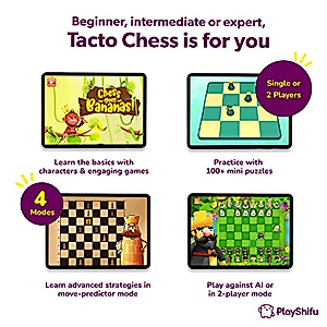 Tacto Chess by PlayShifu (App Based) - Real Figurines, Digital Games | Interactive Story-Based Chess Game Set | Brain Games | Educational Gifts for Boys and Girls Ages 6 & up (Tablet not Included)