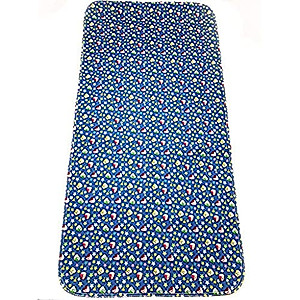 JT PET Guinea Pig Cage Liner Fleece Cage Liners Washable Reusable Waterproof Pee Pads Hamster Bedding Extra Large Dog Crate Lining, Guinea Pig Print Red and Blue, Set of 4 (47"x24")