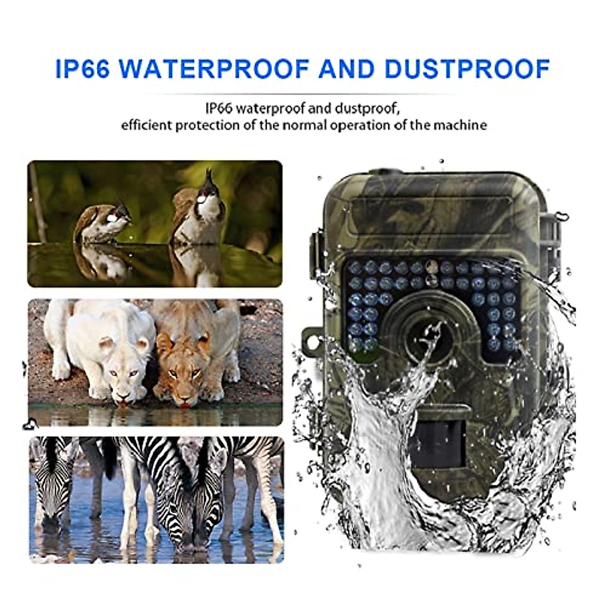 rouroumaoyi Tracking Camera Wildlife Observation Camera HH-662 16MP 1080P 0.6S Motion Digital Infrared Trail Camera Night Vision Wild Cam Photo Traps Game Camera (Color : HH-662)