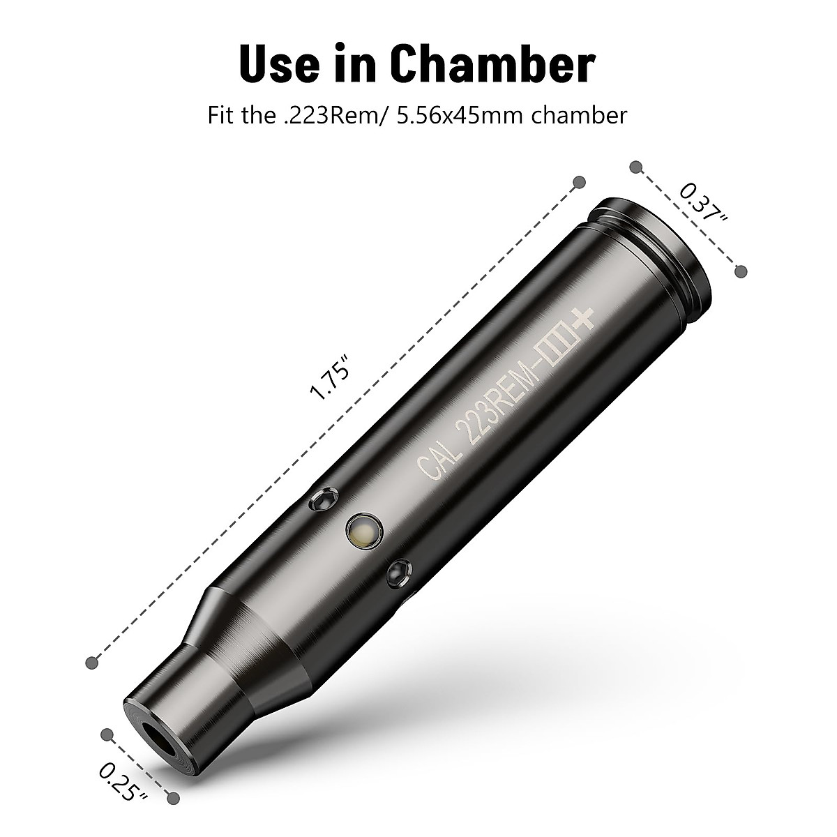 MidTen Bore Sight Laser 223 5.56mm/ 9mm/12 Gauge Laser Bore Sight with Extra Batteries