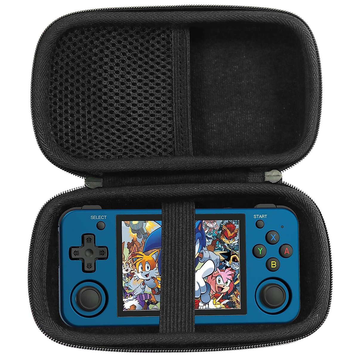 Suw EVA Travel Carrying Case For Voacle RG353M Handheld Game Console Aluminum Alloy CNC Process Dual OS Android 11 Linux System 5G WiFi 4.2 Bluetooth Built-in 64G 4452 Games (Case Only)